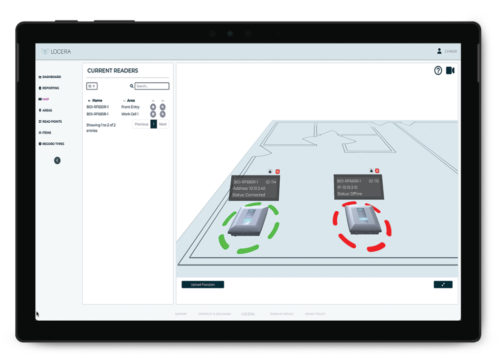 Mapping - Locera RTLS and RFID Tracking
